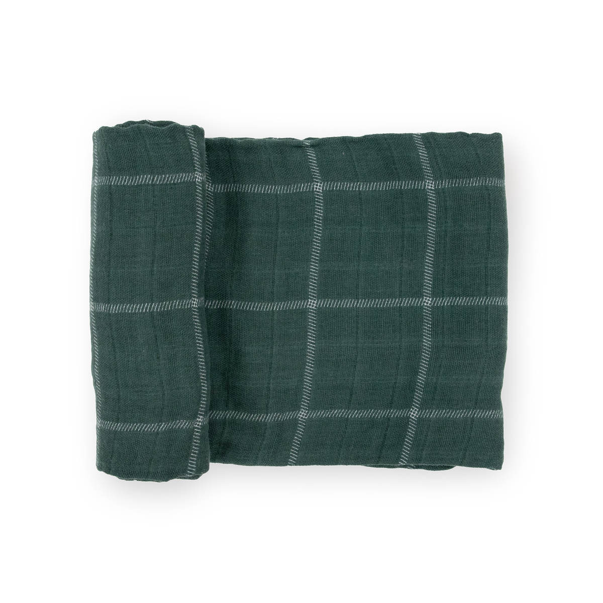 Evergreen Plaid Swaddle Blanket | Soft Cotton Muslin Wrap | Little ...