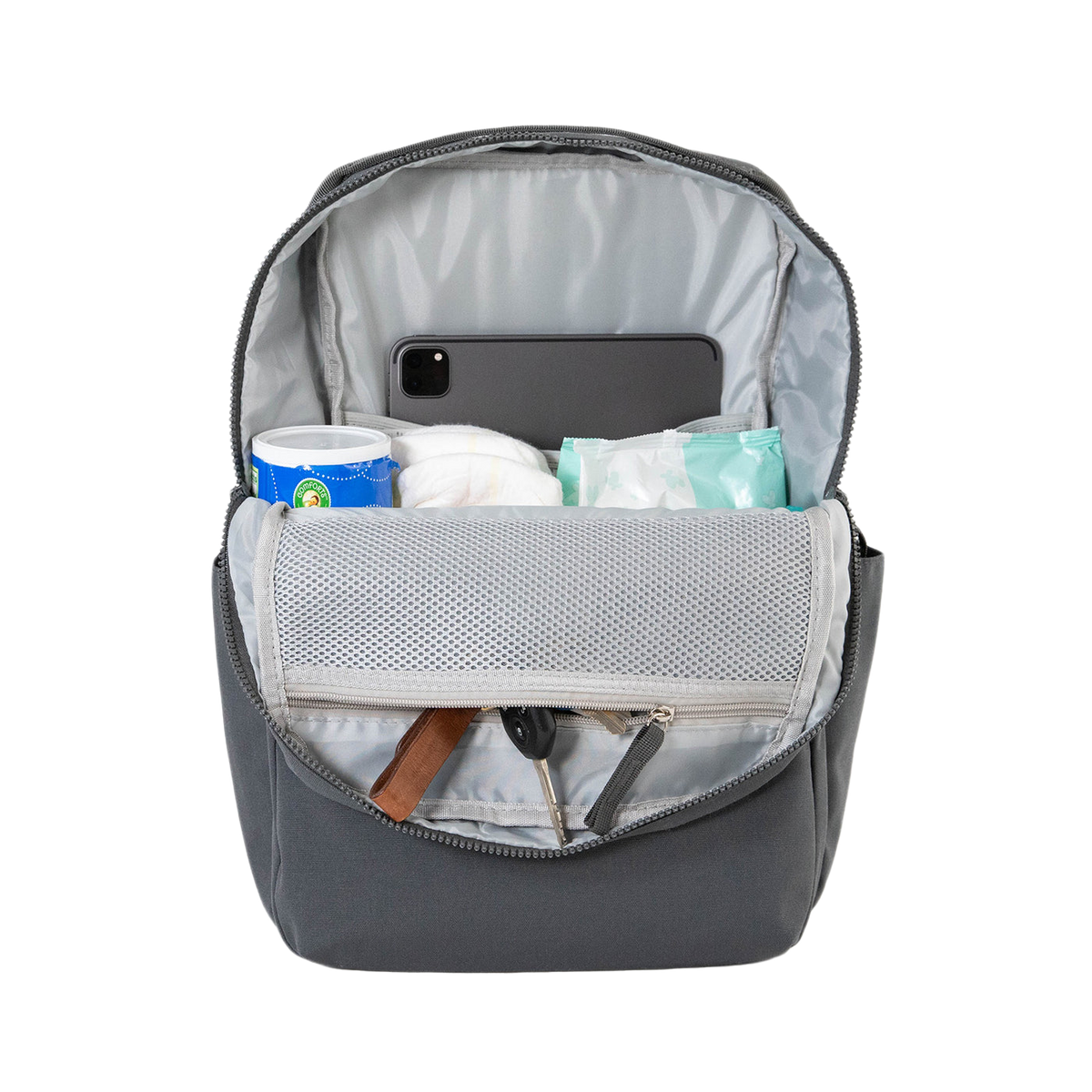 Red Rovr Roo Charcoal Backpack | Diaper & Travel Bags | Little Unicorn USA