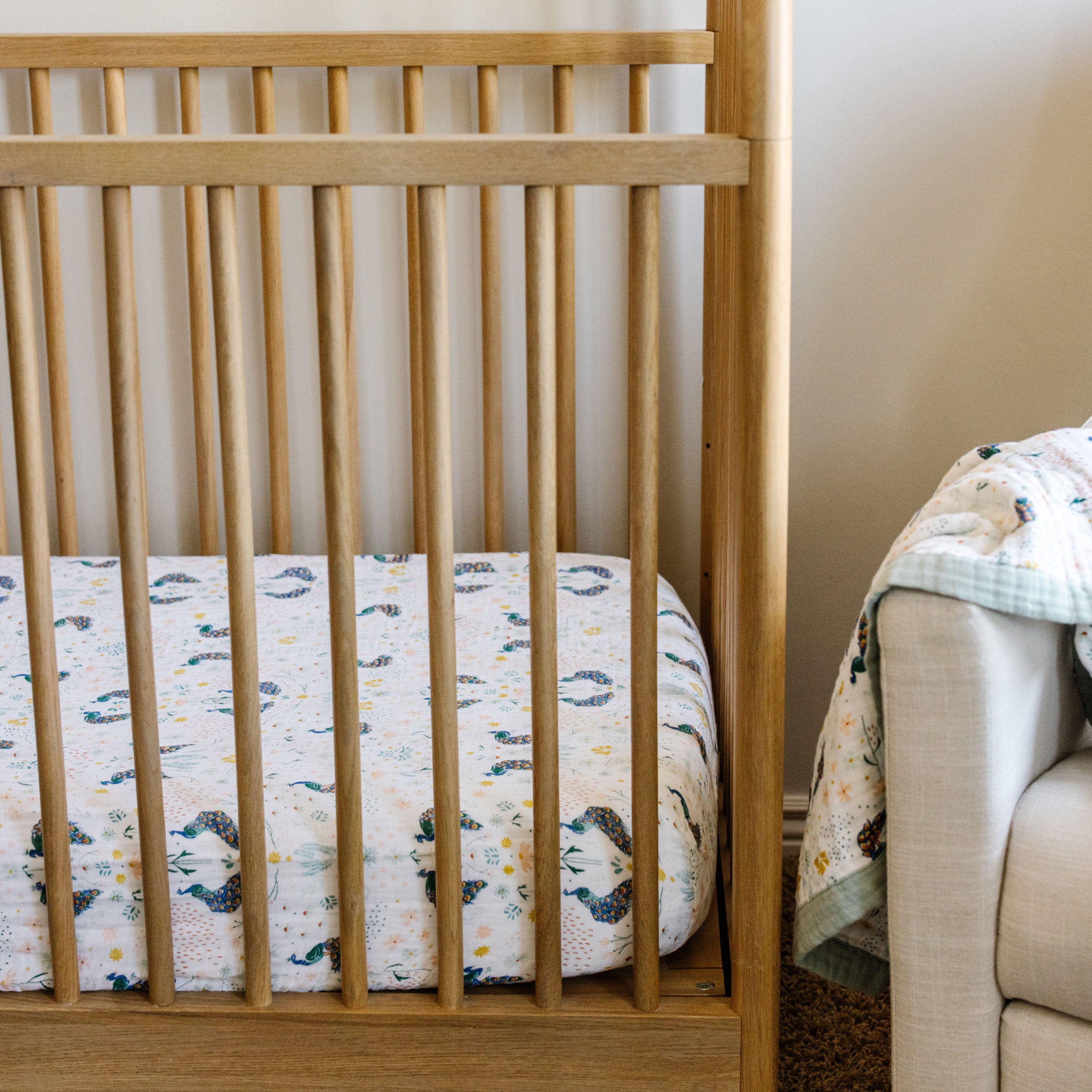 Crib Essentials | Stretch Knit Crib Sheet - Pebble | Little Unicorn USA