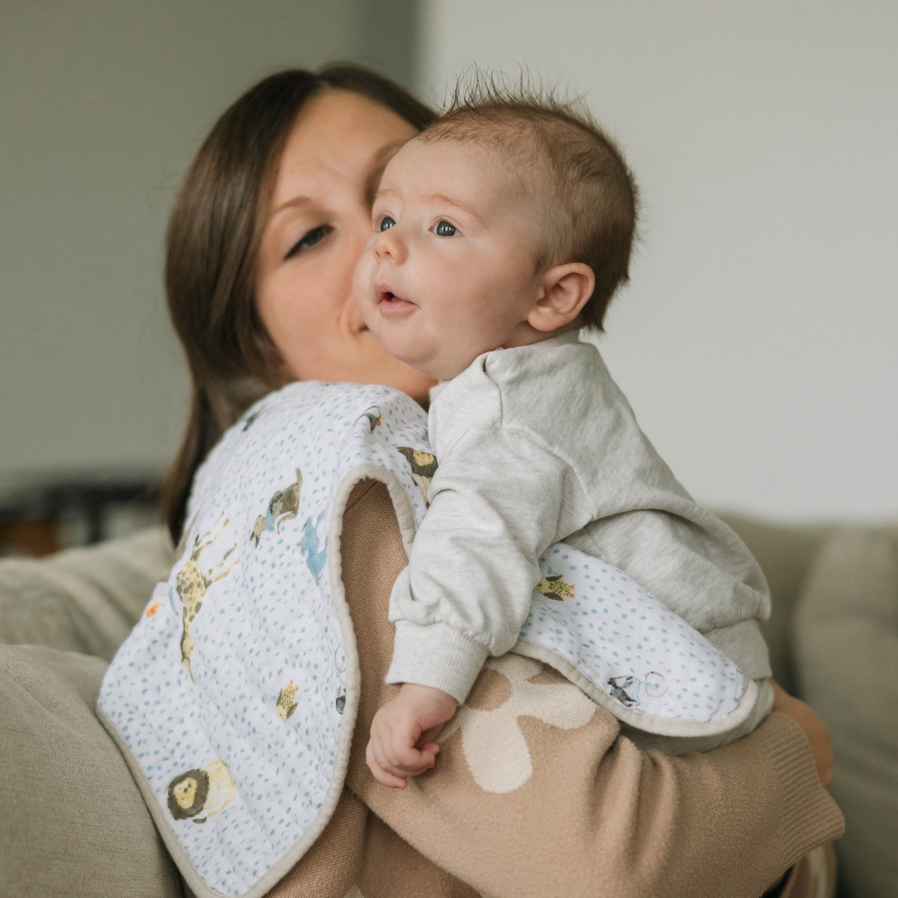 Cotton Muslin Burp Cloth - Party Animals – Little Unicorn USA