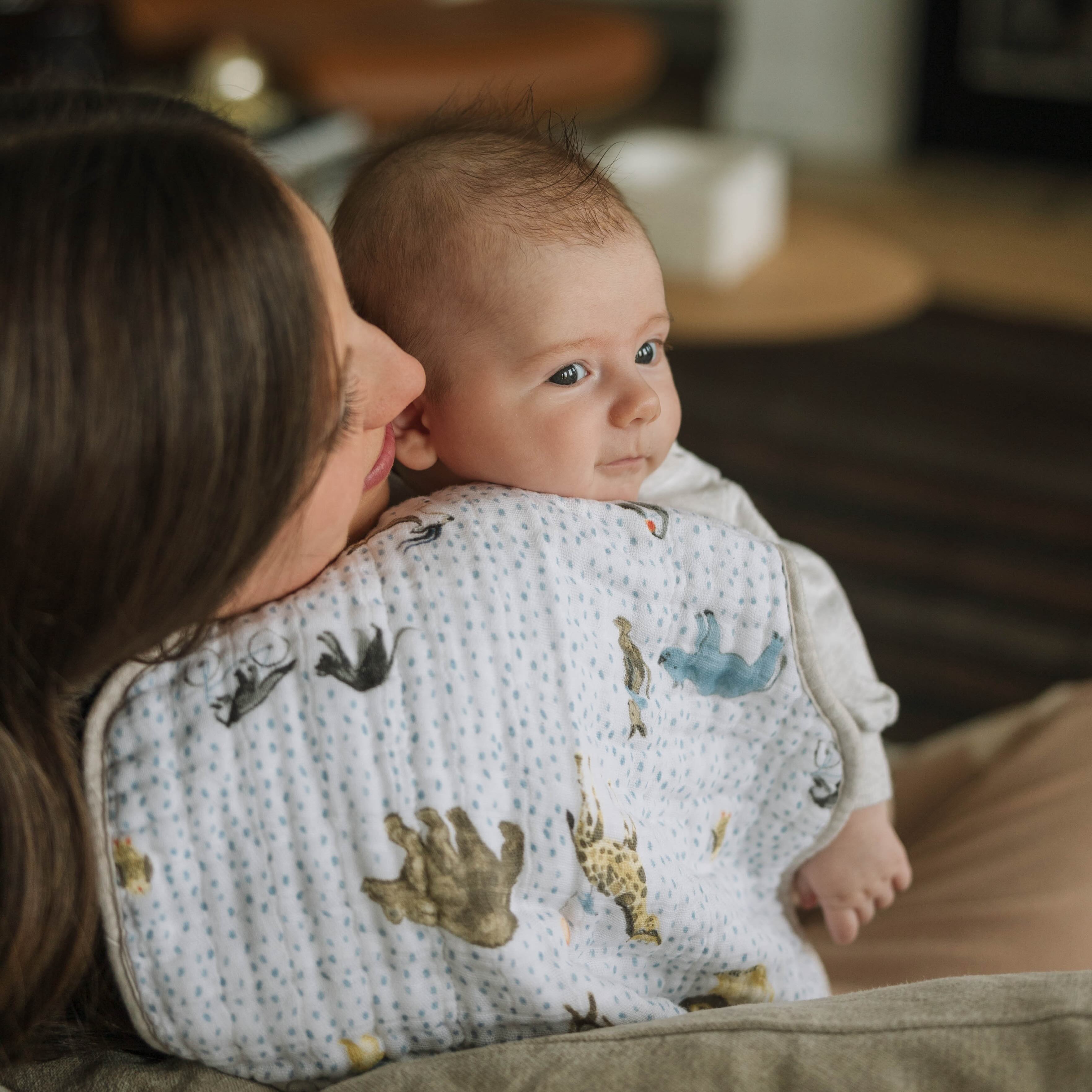 Cotton Muslin Burp Cloth - Party Animals – Little Unicorn USA