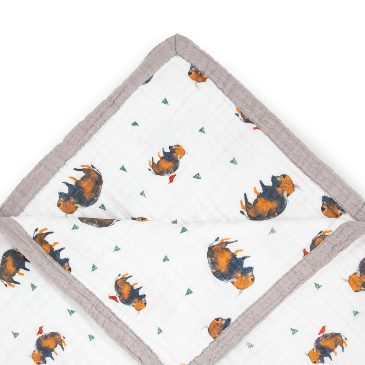 Cotton Muslin Throw Blanket - Bison – Little Unicorn USA
