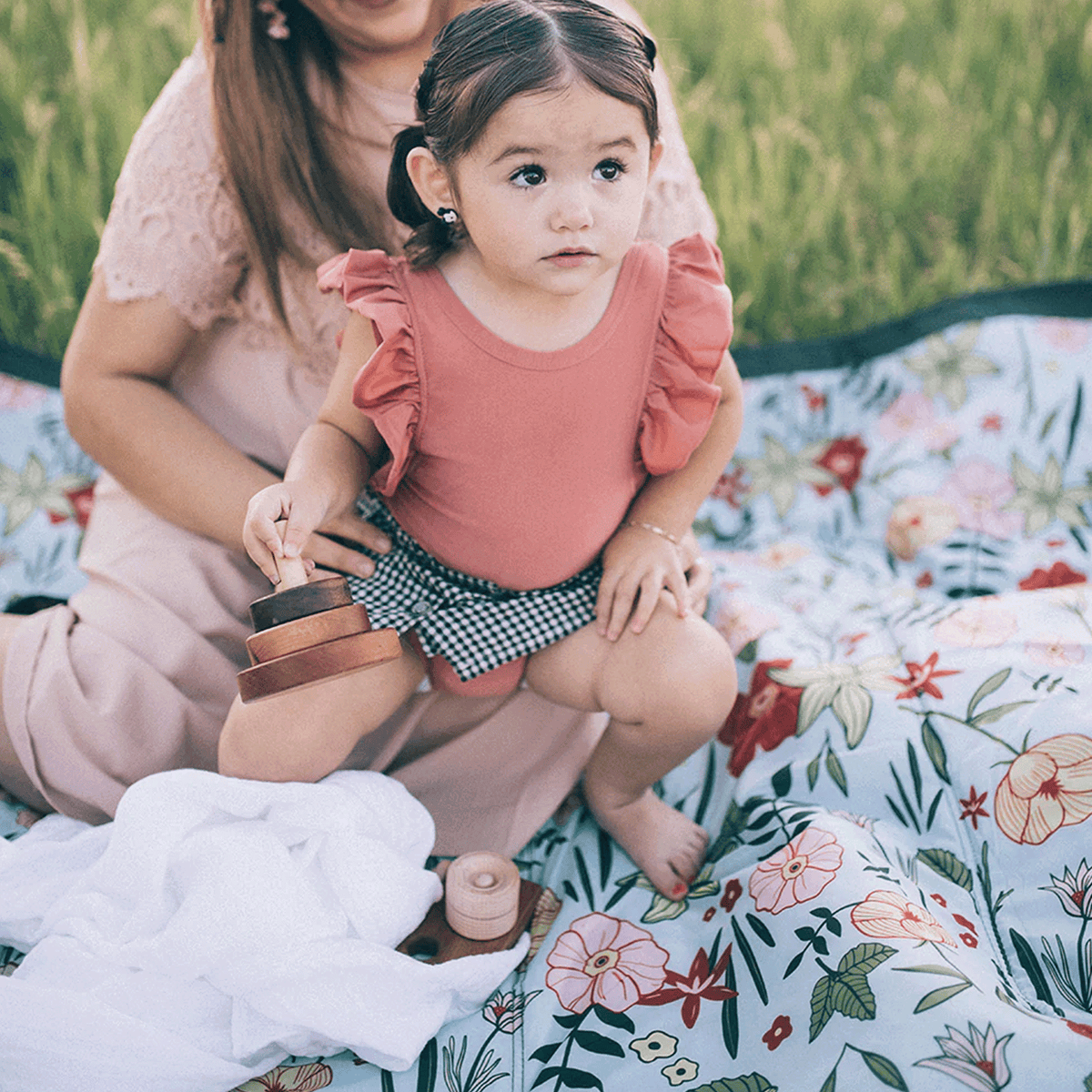 Outdoor Blanket | Primrose Patch Picnic Blanket | Little Unicorn USA
