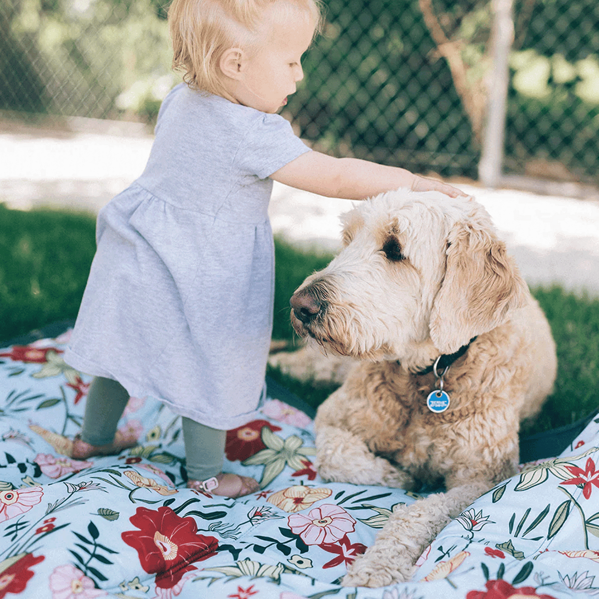 Outdoor Blanket | Primrose Patch Picnic Blanket | Little Unicorn USA