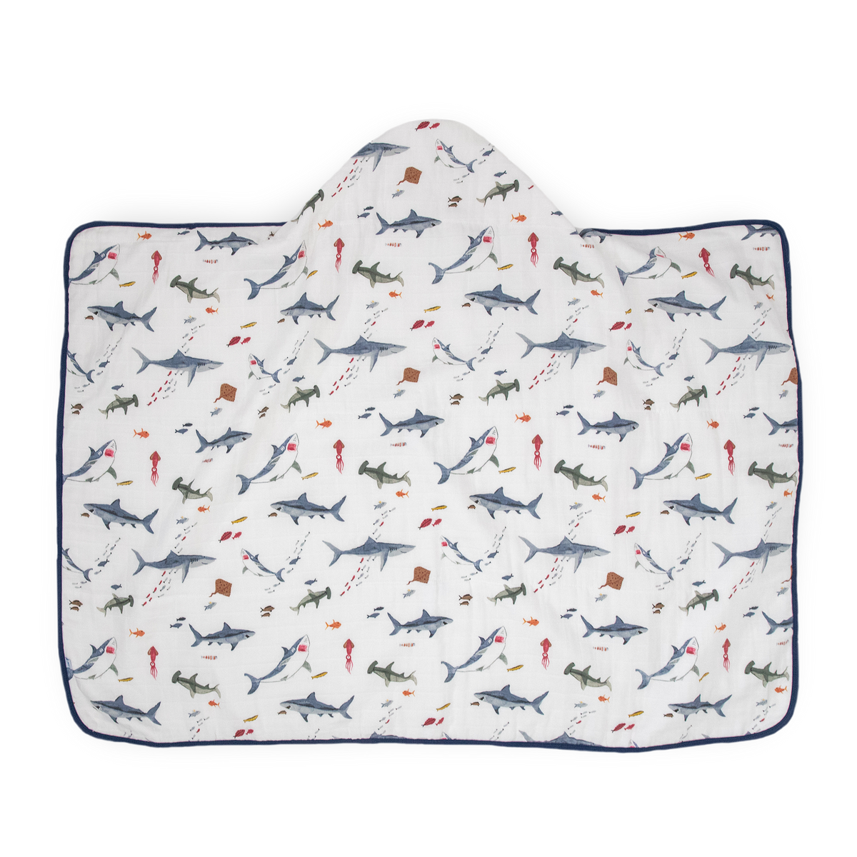 Toddler Hooded Towel | Shark Bath Towel for Big Kids | Little Unicorn USA