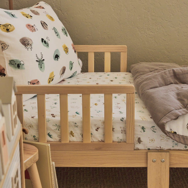 Cotton Muslin Toddler Bedding 3 Piece Set - Boho Dino – Little Unicorn USA
