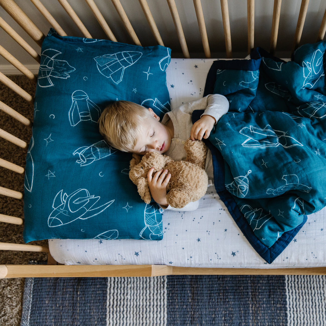 Cotton Muslin Toddler Bedding 3 Piece Set - Boho Dino – Little Unicorn USA
